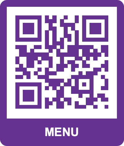 Restaurant menu template with QR code access